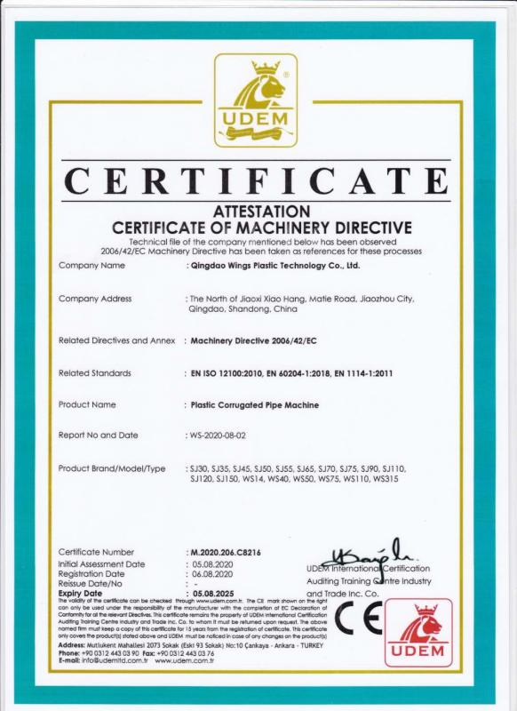 CE - Qingdao Wings Plastic Technology Co.,Ltd