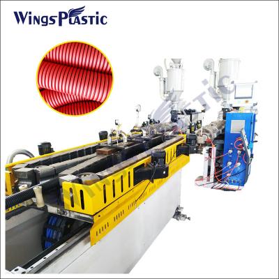 China Plastic DWC Pipe Manufacturing Machine / HDPE Corrugated Pipe Extrusion Line for sale