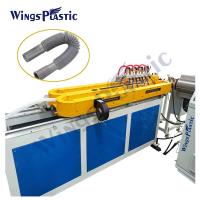 China Plastic Flexible Basin Drain Pipe Machine / PP Hose Corrugator for sale