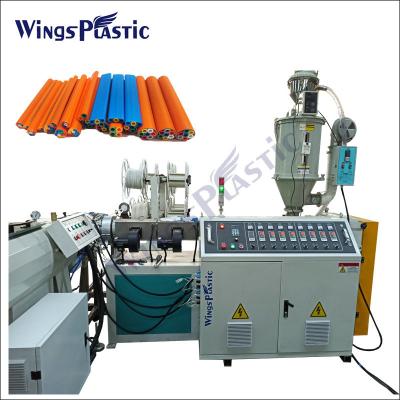 Cadena de producción del conducto de cable del HDPE de la máquina de la protuberancia del tubo de la base del silicio del HDPE