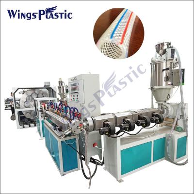 China Plastic PVC Garden Hose Manufacturing Machine / PVC Fiber Braided Pipe Production Line for sale