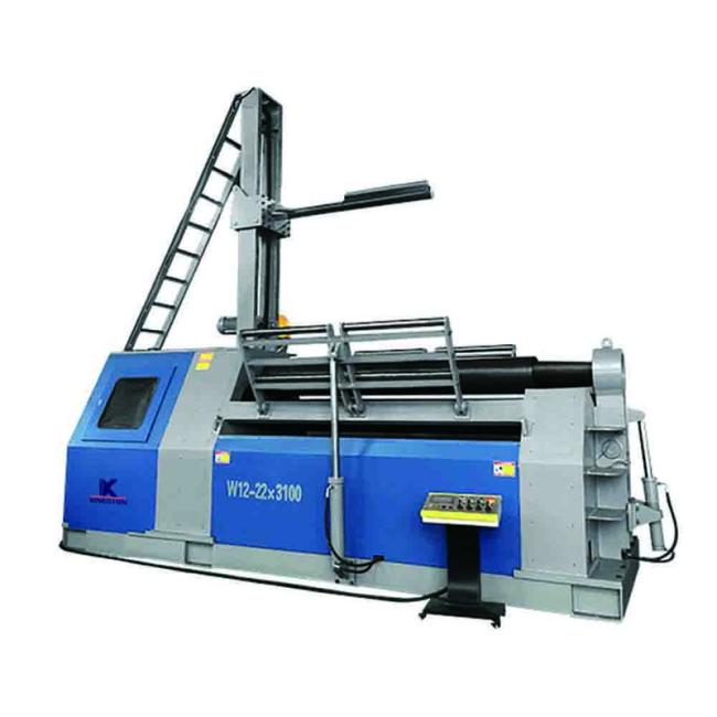 CNC full hydraulic 4 roller sheet rolling machine