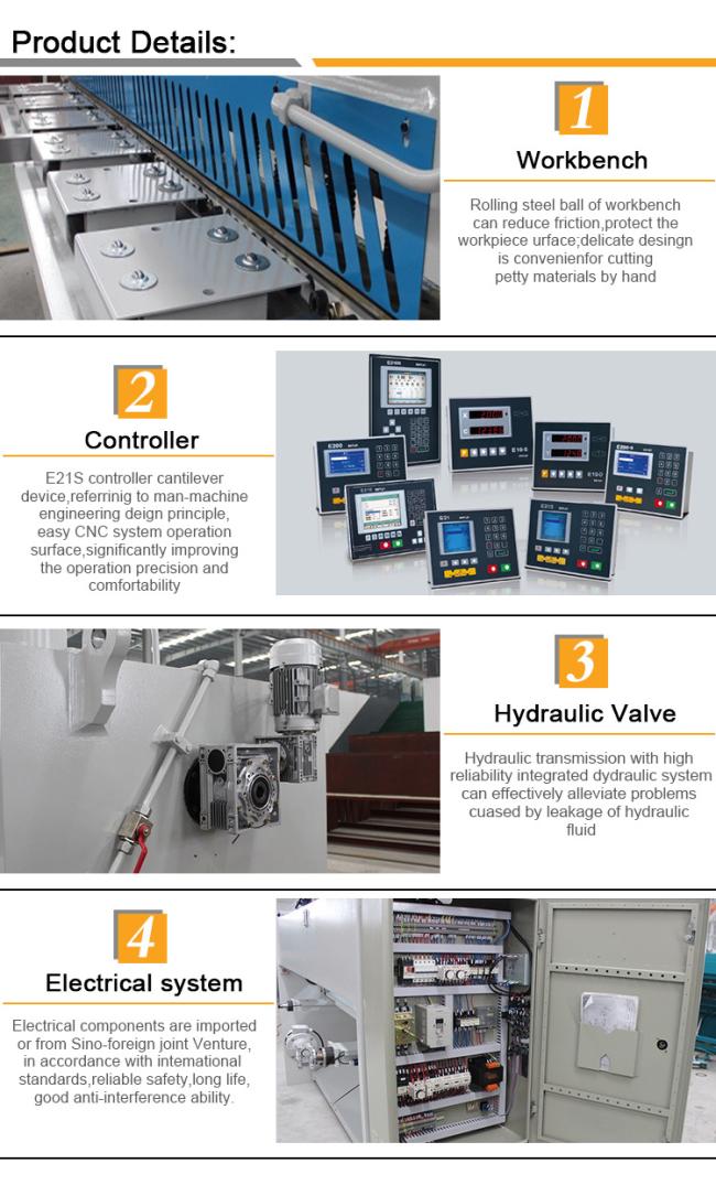 Hydraulic Swing Beam Shearing Machine QC12Y- 6 3200