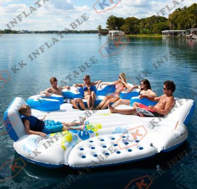 China Double Layers Inflatable Water Game Inflatable Water Floating Relax Island for sale