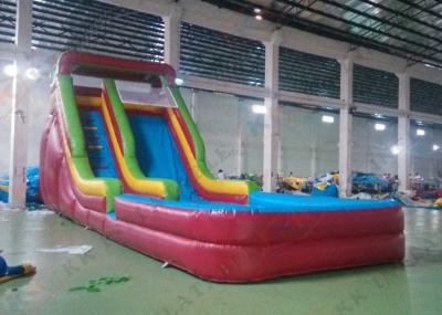 Cina Acquascivolo gonfiabile commerciale della tela cerata rossa del PVC per il cortile dei bambini in vendita