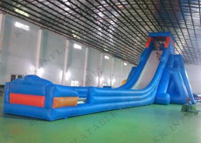 中国 絹の印刷物の大人浜 30m * 12m の大きく魅力的で膨脹可能な水スライド 販売のため