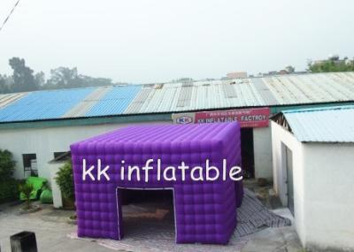 China Purple Cube Inflatable Tent For Outdoor Event and Stage Cover for sale