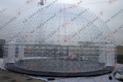 China Clear PVC Inflatable Exhibition Tent with Digital printing logo KKT-G50 for sale
