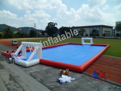 China Waterroof Inflatable Water Game , Funny Inflatable Water Football Court for sale