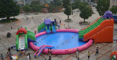 Cina Gioco e piscina di galleggiamento gonfiabili mobili dello scorrevole del parco dell'acqua in vendita