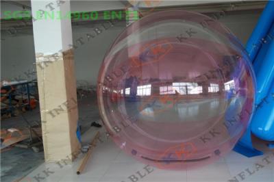 China Pink Water Walking Ball Transparent Summer Fun Park Water Equipment For Tourist for sale