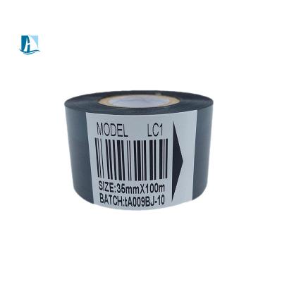 China Basic Width 60mm Thermal Transfer Wax Ribbon for Label Tag Barcode Printing 30*100 for sale