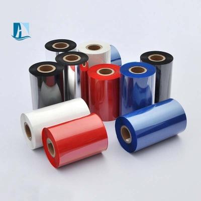 China Printer Ribbon Standard TTR Blue Thermal Transfer Flat Head Ribbon for Volume Printing for sale