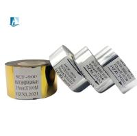 China Brass Letter Printer Compatible 30mm*100m HC3 Black Hot Coding Foil Ribbon Date Coder for sale