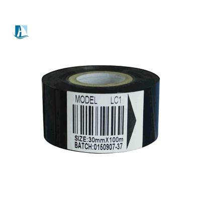 中国 35mm 幅 ホットスタンプ リボン 100m 長さ 黒色日付コードロール 販売のため