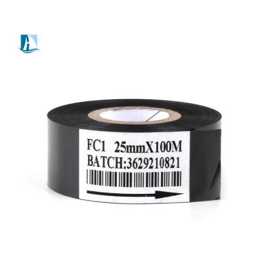 China Cor 30mm * 100m Folha de codificação de data Negro fita de carimbo quente para máquina de codificação à venda