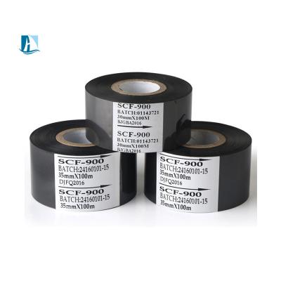 Cina Nastro da stampante da 12 mm Normal Compatibile Nero Stampo caldo Nastro etichetta 35*100m Beneficio in vendita