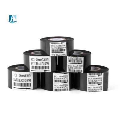 中国 25mm*100m ブラック ホットスタンピング フィルム リボン 批量番号コードと食品パッケージ 販売のため