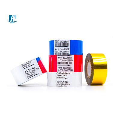 Cina Stampa etichette FC1 Foglio stampato a caldo in colore oro con larghezza di 12 mm e design personalizzato in vendita