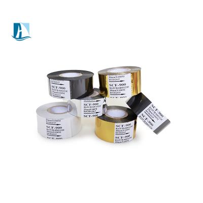China OEM 30mm*100m Hot Stamping Foil for Date Coding Ribbon on Printed Food Labels Fabric for sale