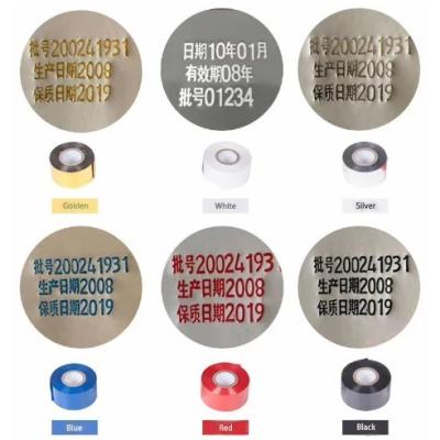 Cina 30 mm x 100 m Rollo di nastro di codifica nero per SCF-900 nastro a stampo caldo sulla macchina di imballaggio in vendita