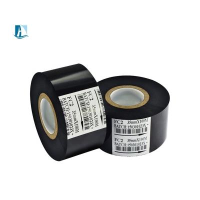 China 30mm 100m Black Date Coding Foil for Hot Stamping Machine Temperature Range 100C-160C for sale