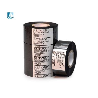 China A Grade Black Hot Stamping Foil Ribbon 25mm*100m Roll Length OEM for sale