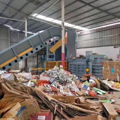 China YDW200 Hydraulic Horizontal Automatic Paper Baling Machine with Conveyor, Automatic Paper Baling Machine for sale