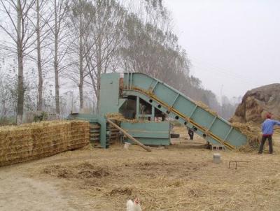 China 10~12t/h HFW120 Horizontal Straw Baler for Biomass Plant application with belt conveyor for sale