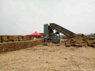 China 2~3t/h Semi-automatic Horizontal Straw Baler with Conveyor from HFBALER CHINA for sale