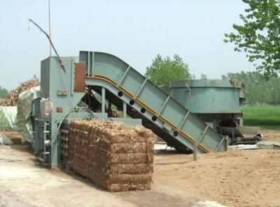 China 8~10t/h HFW100 Horizontal Straw Baler for Biomass Plant application with belt conveyor for sale