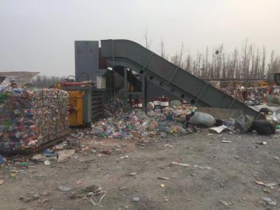 China YDWM190 Horizontal Closed Type Waste Plastic Baling Machine with Conveyor from HFbaler for sale