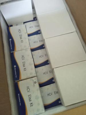 중국 HCV ELISA 테스트 키트 정확한 테스트를 위해 교차 반응성이 없는 덩어리 샘플 판매용