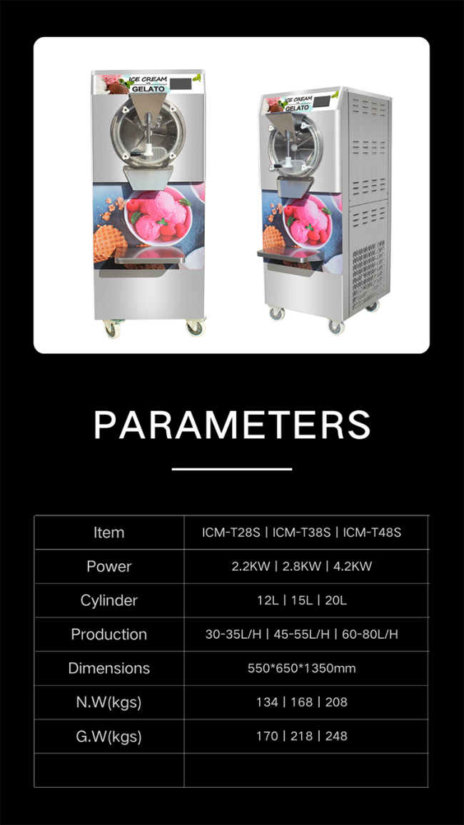 High Productivity Commercial Making Hard Ice Cream Machine for Food Shop