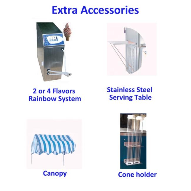 New Industrial 60-70L/H Production Soft Ice Cream Machine for Food Shop