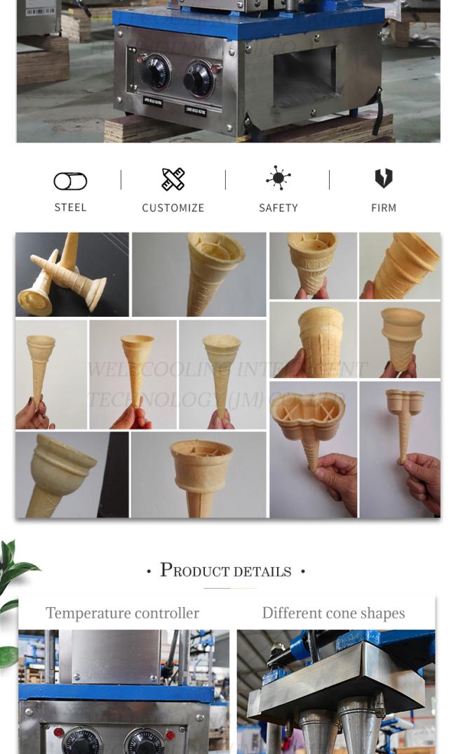 Specializing in the Production of Ce Certified Small Waffle Ice Cream Cone Chicken Rolls Machine