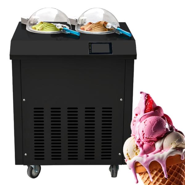 Quality Ce Automatic Fresh Fruits Vertical Gelato Hard Ice Cream Machine With Display for sale