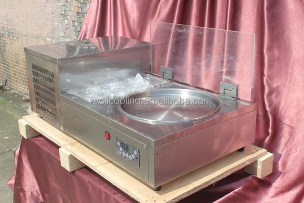 Quality High Production Countertop Single Pan Fried Ice Cream Roll Machine With 4 Pcs for sale
