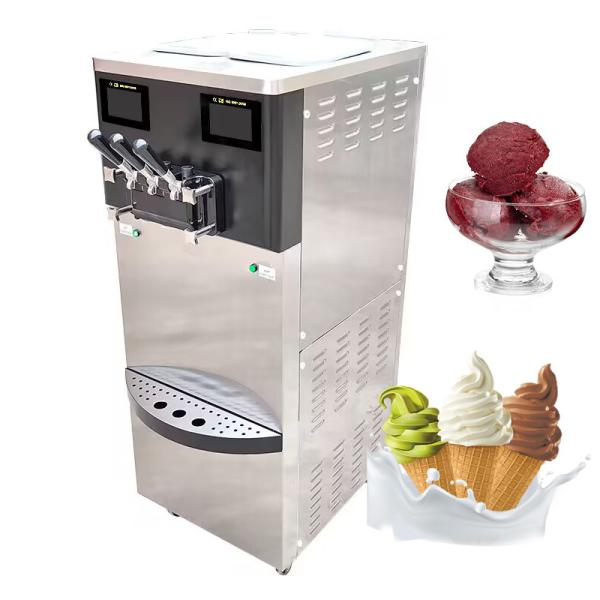 Quality Commercial 55-66l/h 3 Flavors Soft Serve Ice Cream Cones Machine Wholesale Price for sale