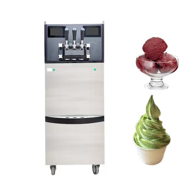 Quality Commercial 55-66l/h 3 Flavors Soft Serve Ice Cream Cones Machine Wholesale Price for sale