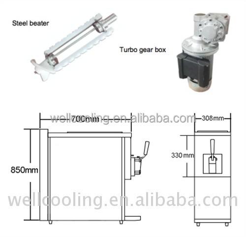 Quality Table Top Single Flavors With Air Pump Air Adjustable Function Soft Ice Cream for sale