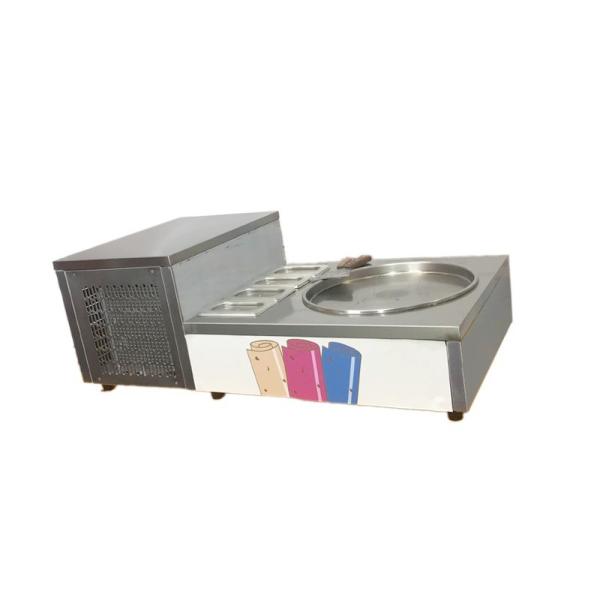 Quality Thai Fried Flat Roll Ice Cream Machine With 4 Pcs Stainless Steel Quick Frozen Ice Cream Roll Machine for sale