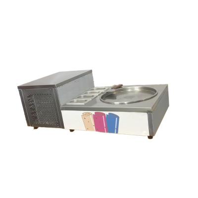 China Customized Thai Fried Flat Ice Cream Roll Machine Stainless Steel Quick Frozen Ice Cream Roll Machine for sale