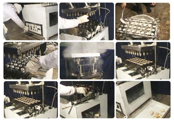 Quality Commercial Economical 24 Head Semi-Automatic Conical Ice Cream Egg Roll Making for sale