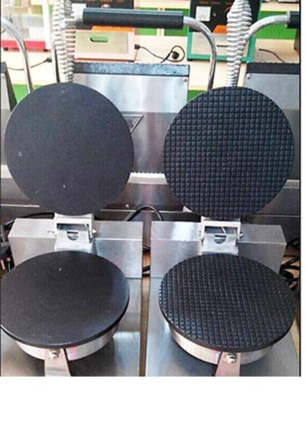 Quality Double Head Ice Cream Base Egg Roll Pizza Cone Waffle Cone Maker Waffle Maker for sale
