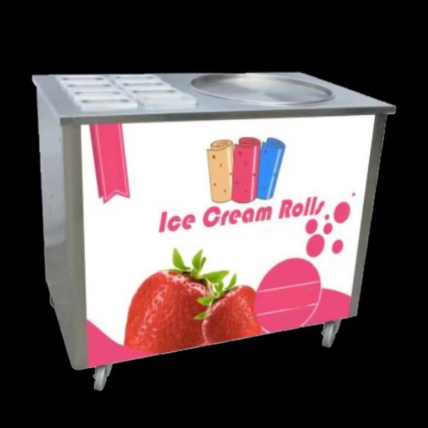 Quality Quick Freezing Molding Double Pan Thai Fry Pan Ice Cream Rolled Bench Top Yogurt for sale