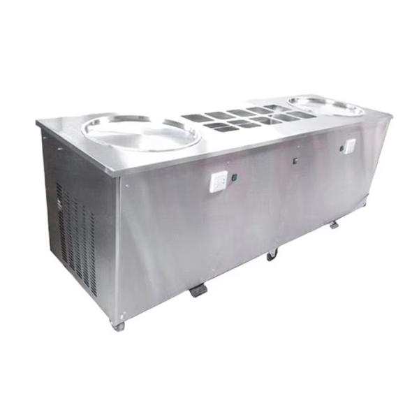 Quality Quick Freezing Molding Double Pan Thai Fry Pan Ice Cream Rolled Bench Top Yogurt for sale