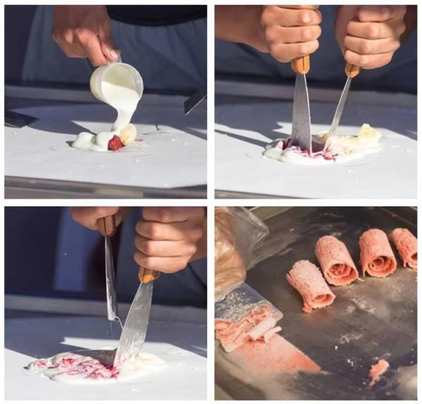Quality Quick Freezing Molding Double Pan Thai Fry Pan Ice Cream Rolled Bench Top Yogurt for sale