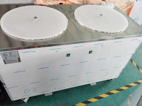 Quality Freezing Pan Fried Double Round Pan Ice Cream Roll Machine for Instant Making for sale
