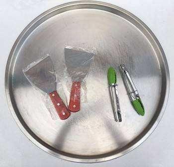 Quality Freezing Pan Fried Double Round Pan Ice Cream Roll Machine for Instant Making for sale